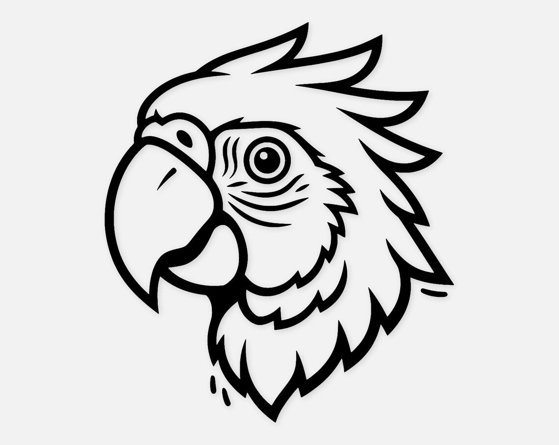 Parrot Head Svg Png: Cut Ready Digital Design for Cricut Silhouette - Etsy