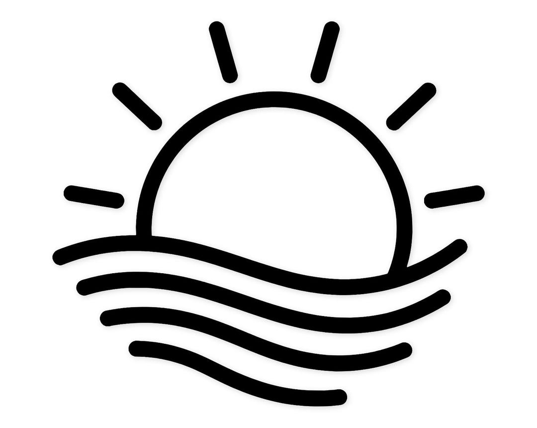 Sunset Svg Png: Clean Line Art for Wall Art - Etsy
