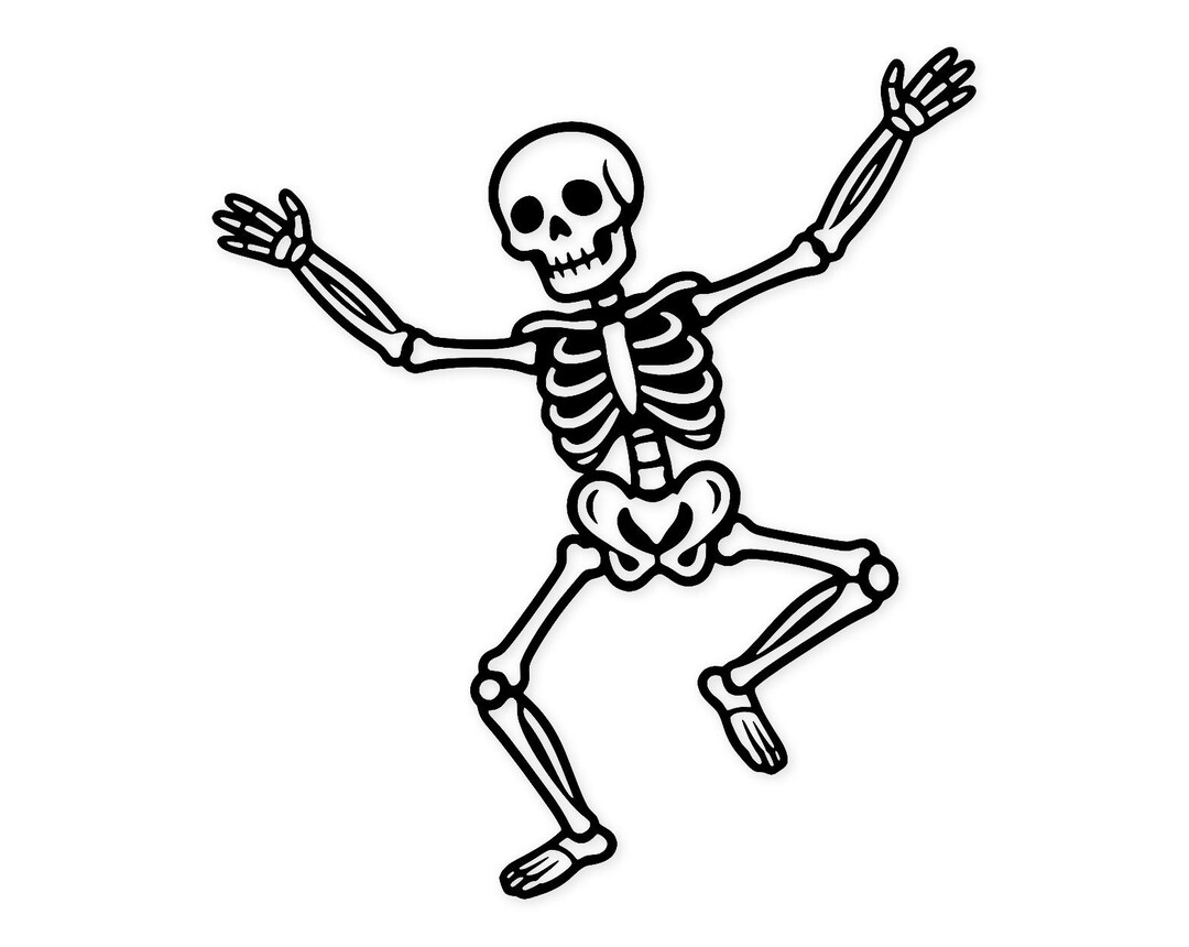 Dancing Skeleton Svg Png: Cut Ready Digital Design for Cricut ...