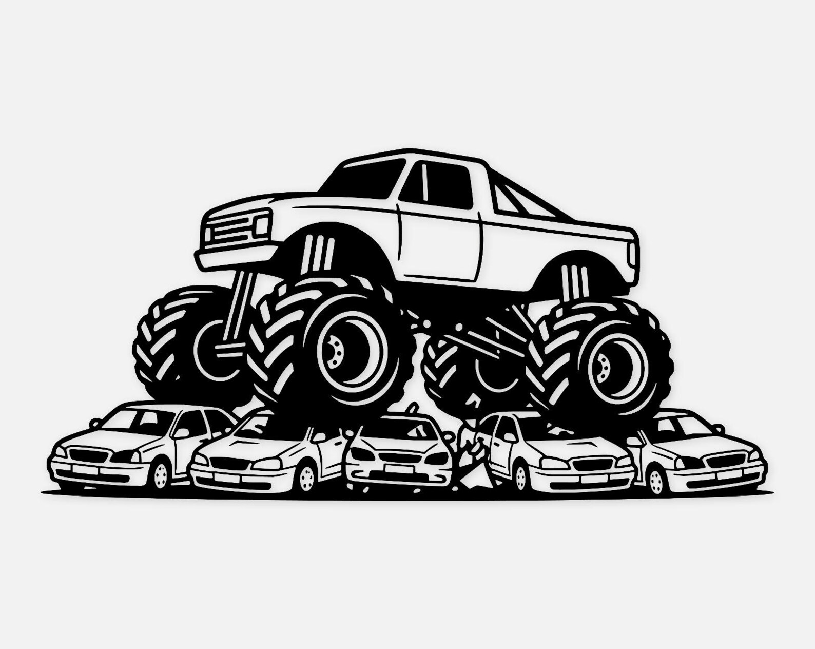 Crushed Cars Svg Png: Bold Black-and-white Design for Crafts - Etsy