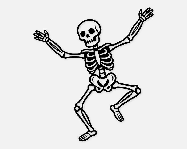 Dancing Skeleton Svg Png: Cut Ready Digital Design for Cricut ...