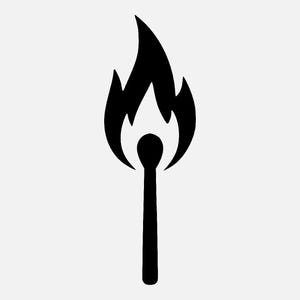 Burning Match Svg Png: Cut Ready Digital Design for Cricut Silhouette ...