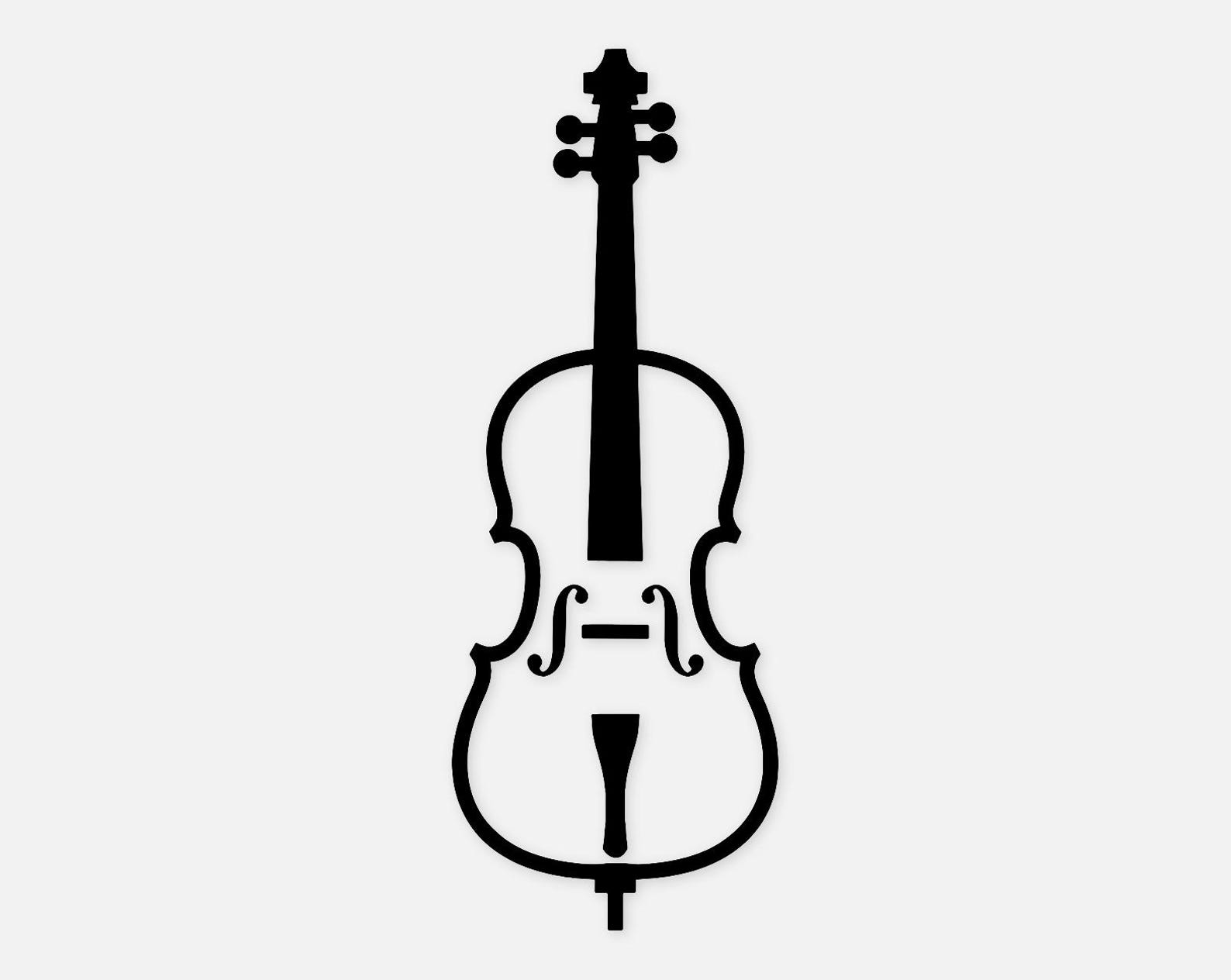 Cello Svg Png: Bold Lines for T-shirt and Wall Art - Etsy