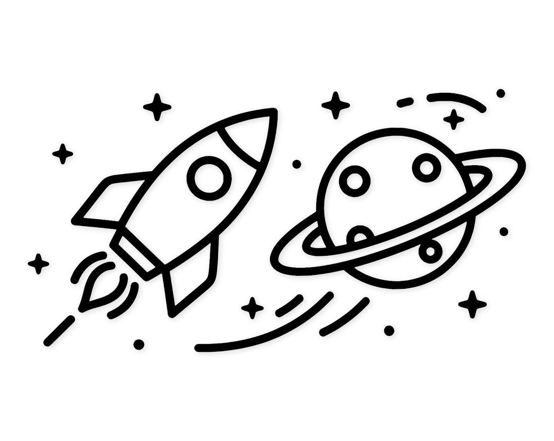 Cosmic Adventure Svg Png: Bold High Contrast Design for Space Decor - Etsy