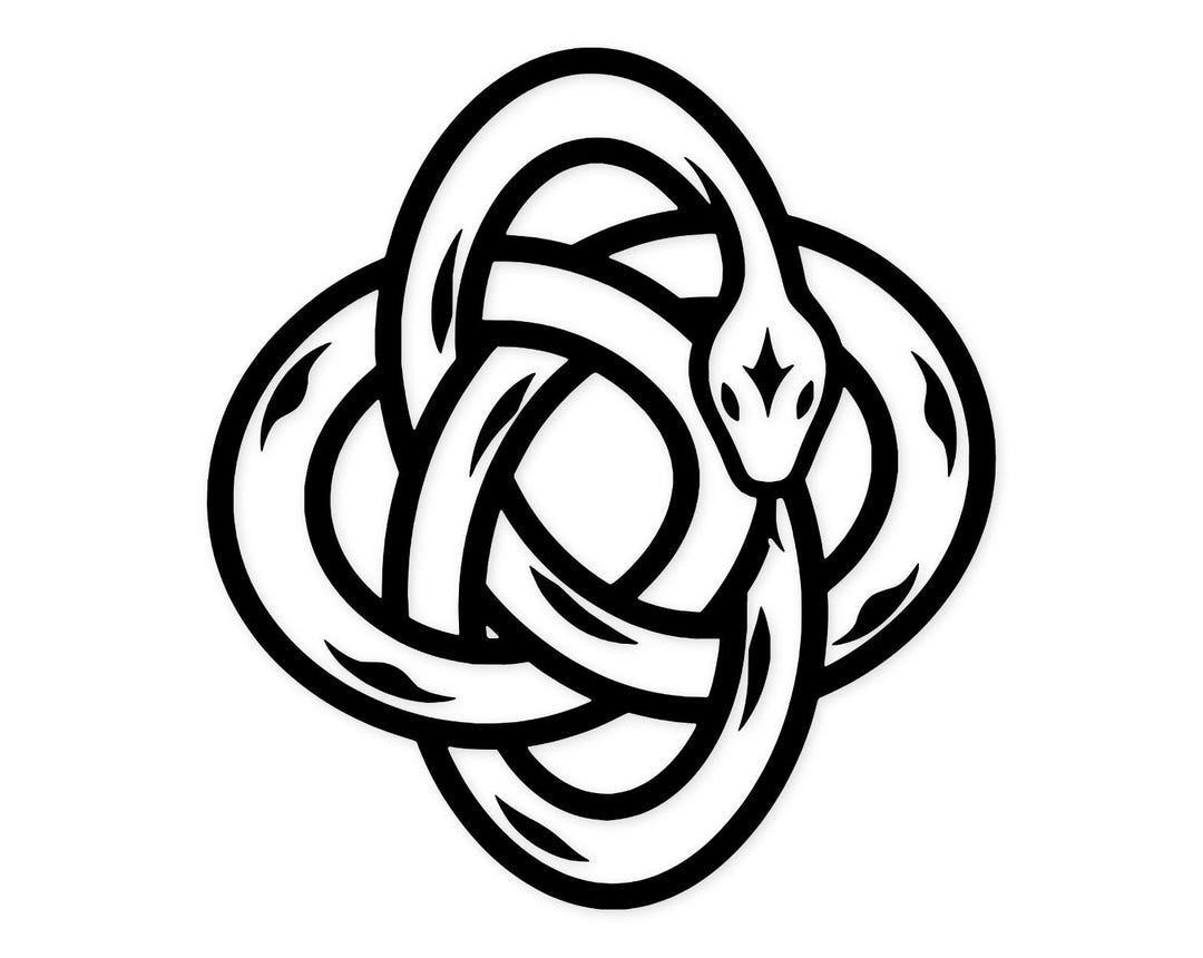 Mystic Serpent Svg Png: Bold Line Art for Cricut and Silhouette - Etsy