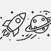 Cosmic Adventure Svg Png: Bold High Contrast Design for Space Decor - Etsy