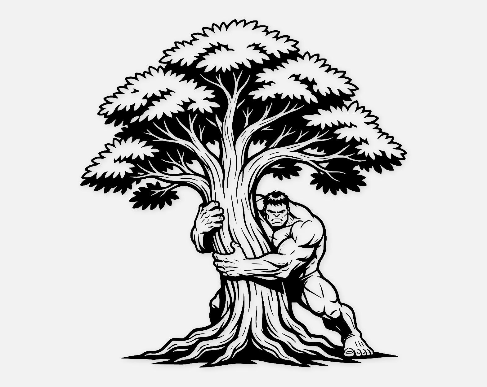 Hulk and Trees Svg Png: Bold Illustration for Nature Lovers - Etsy