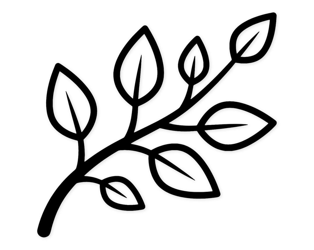 Branch With Leaves Svg Png: Cut Ready Digital Design for Cricut ...