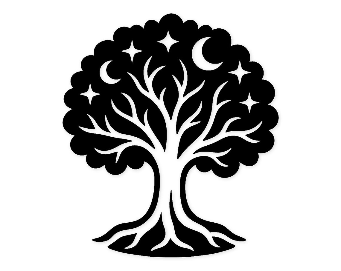 Mystical Tree Svg Png: Cut Ready Digital Design for Cricut Silhouette ...