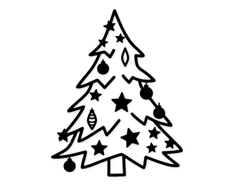 Festive Holiday Tree Svg Png: Cute Cut File for Christmas Decor - Etsy
