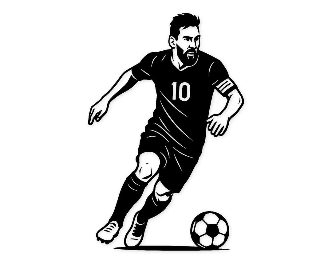 Lionel Messi Silhouette Svg Png: Cut Ready Digital Design for Cricut ...