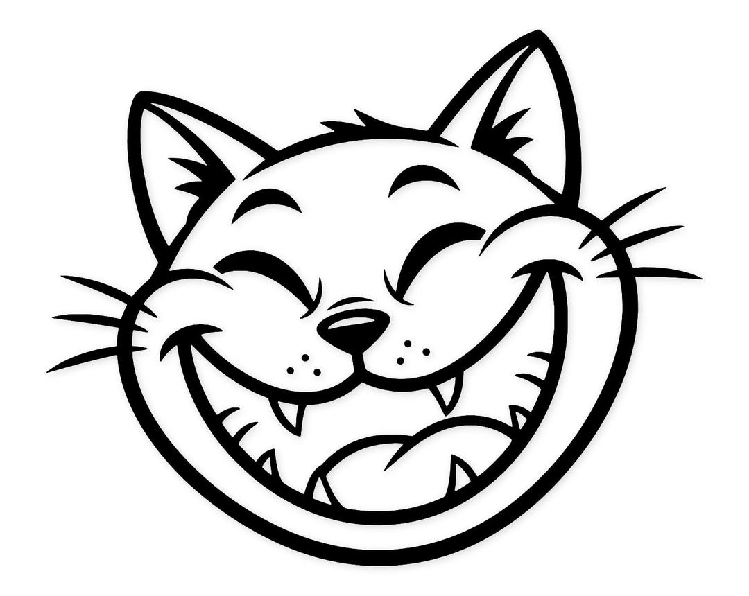 Cat With A Silly Grin Svg Png: Cut Ready Digital Design for Cricut ...