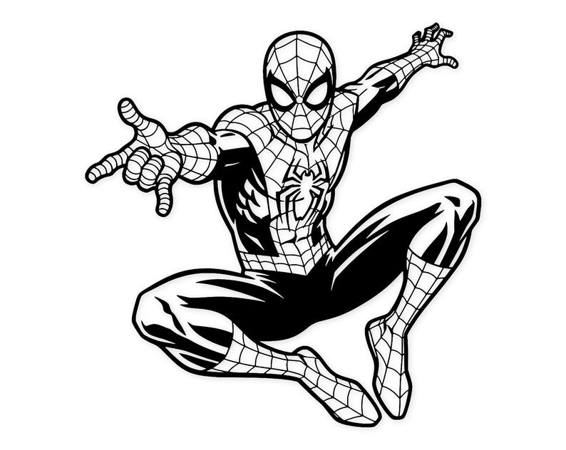 Spiderman Heroic Leap Svg Png: Cut Ready Digital Design for Cricut Silhouette - Etsy