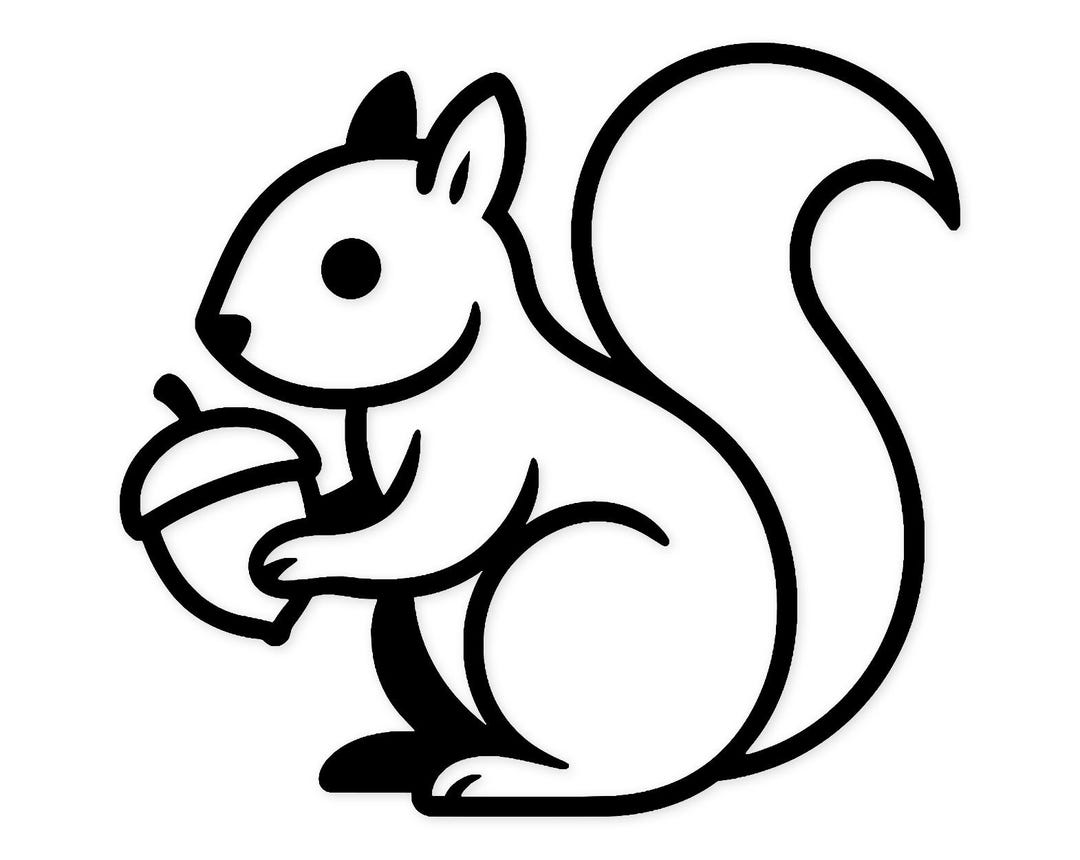 Eekhoorn met eikel Svg Png: klaar digitaal ontwerp voor Cricut ...