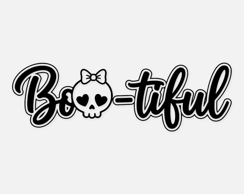 Boo-tiful Typography Svg Png: Cute Hand-lettering for Halloween Decor ...