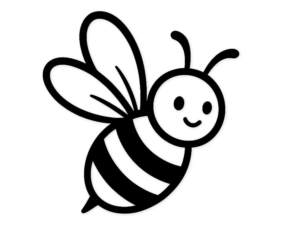 Bee Flying Simple Svg Png: Cut Ready Digital Design for Cricut ...