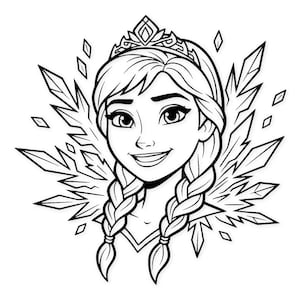 Anna Icy Smile Svg Png: Bold Outline Design for Crafts - Etsy