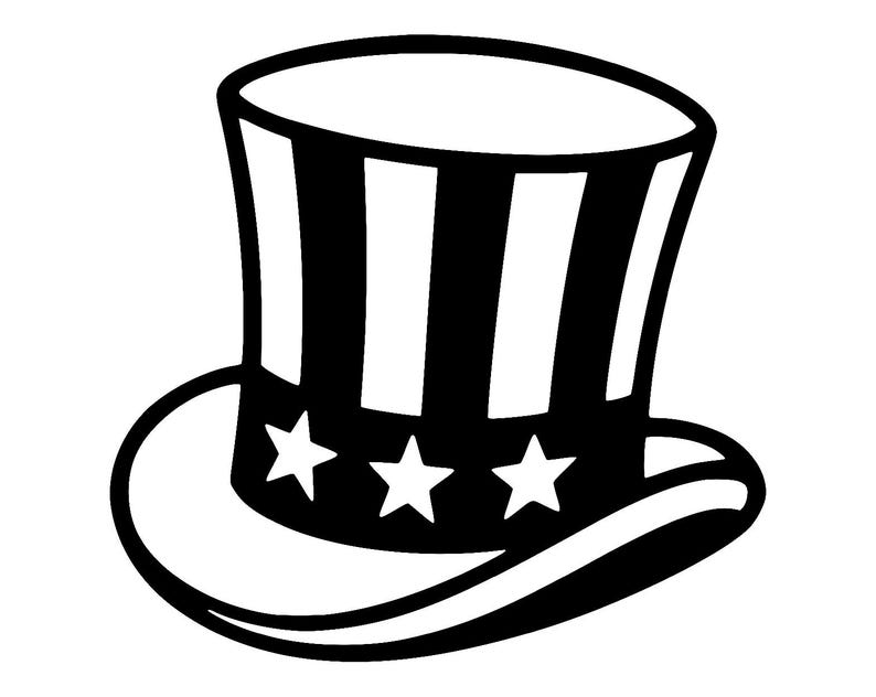 Uncle Sam Hat Svg Png: Clean Cut File for T-shirts - Etsy