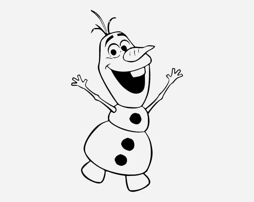 Frozen Olaf Svg Png: Minimalist Design for Cutting - Etsy