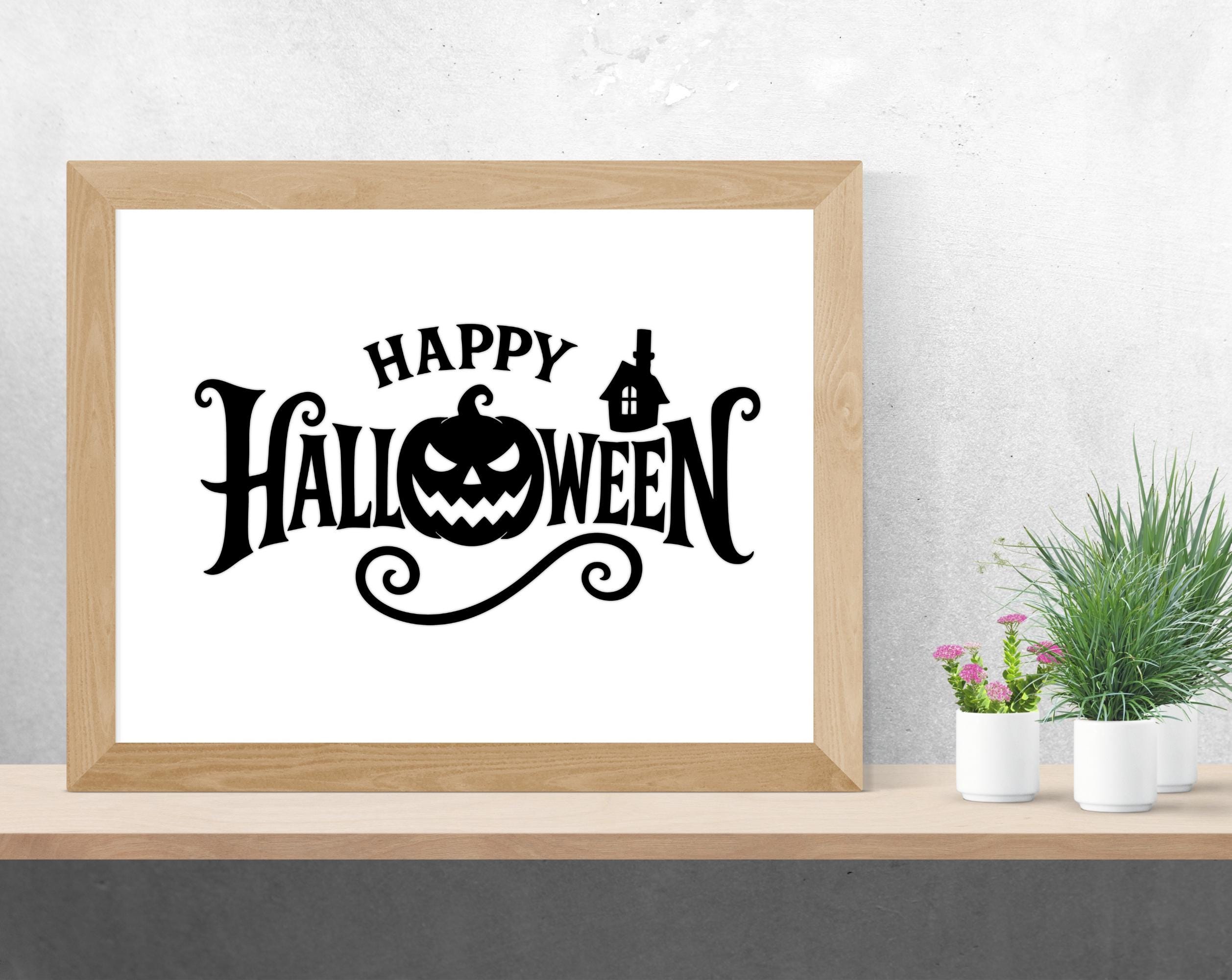 Happy Halloween Pumpkin Svg Png Cut File for Crafts, Fall Decor, Cricut ...