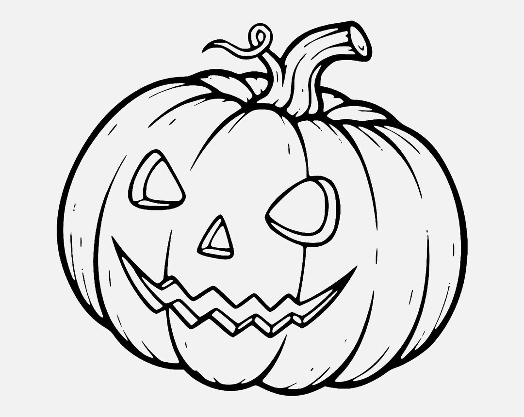 Carved Pumpkin Svg Png: Minimalist Cut Design for Cricut Silhouette ...