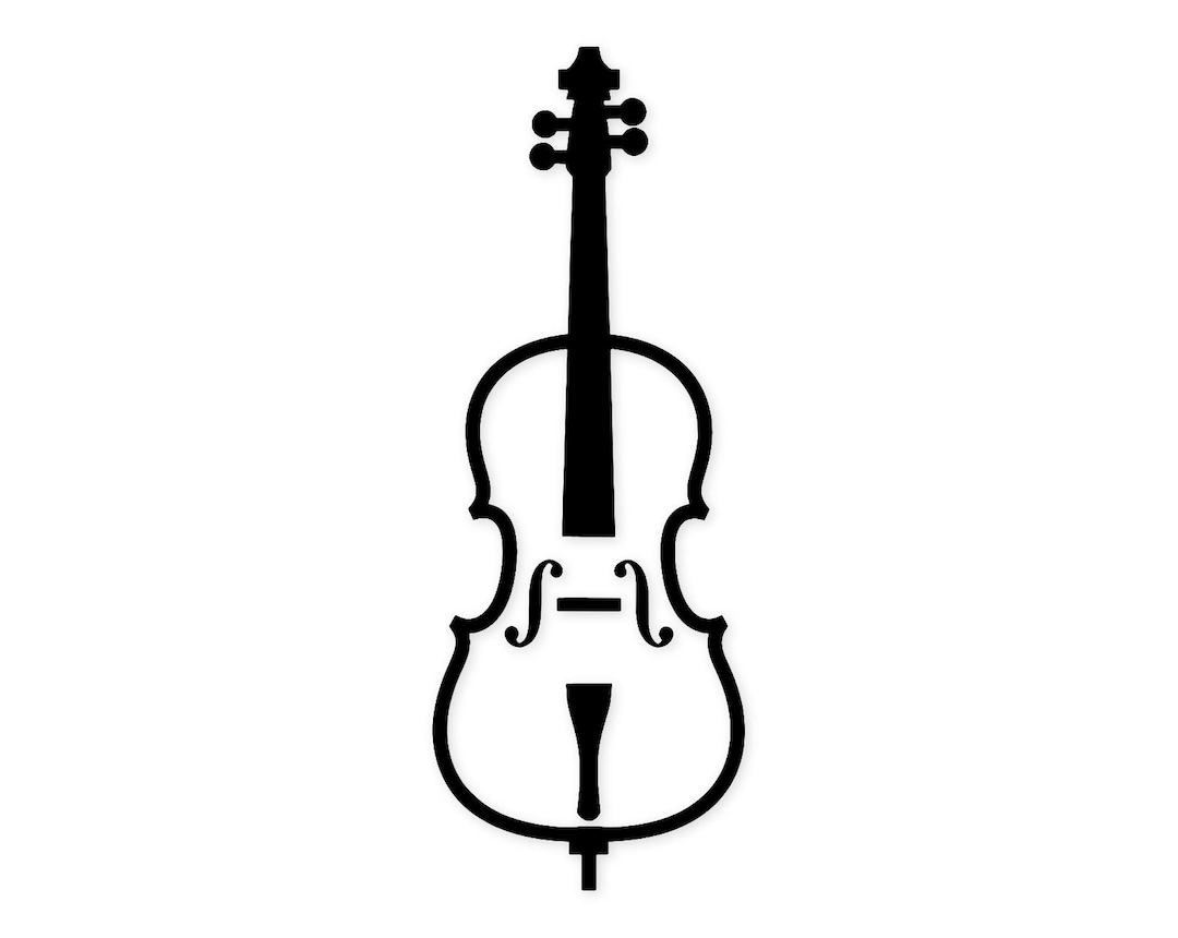 Cello Svg Png: Bold Lines for T-shirt and Wall Art - Etsy