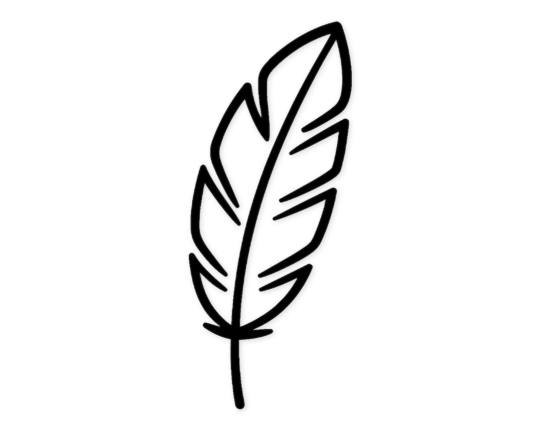 Single Feather Svg Png: Cut Ready Digital Design for Cricut Silhouette ...