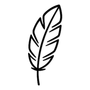 Single Feather Svg Png: Cut Ready Digital Design for Cricut Silhouette ...