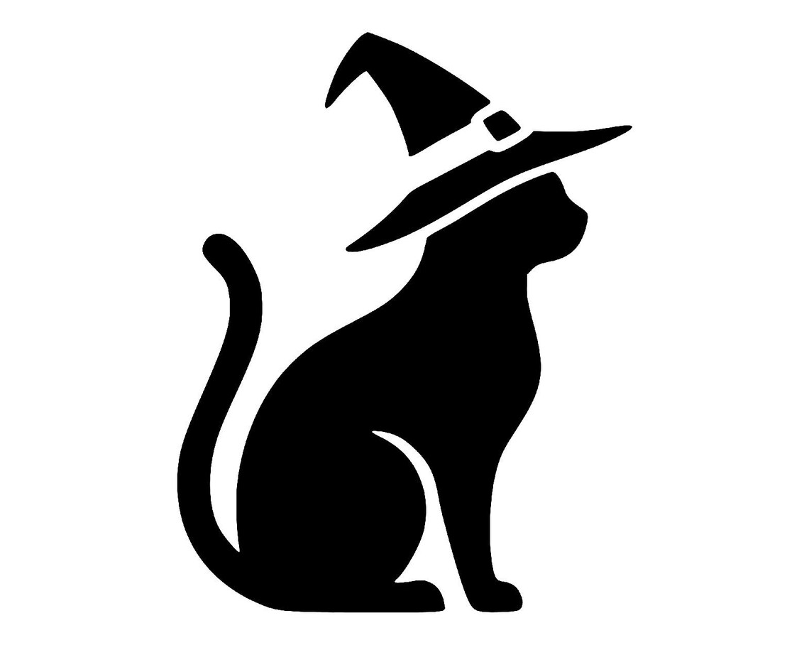 Spooky Cat Svg Png: Minimalist Cut Design for Cricut - Etsy