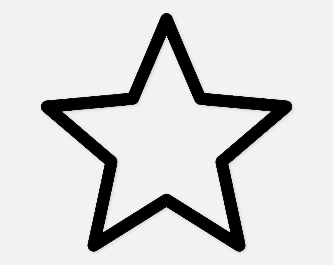 Star Outline Icon Svg Png: Cut Ready Digital Design for Cricut ...