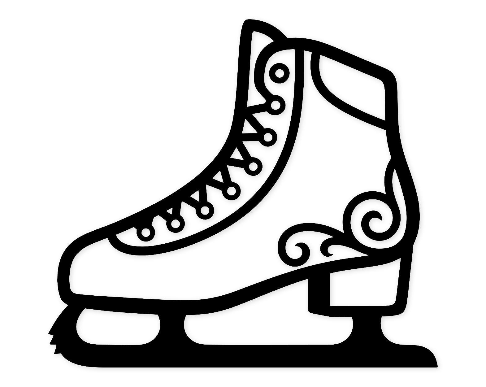 Ornate Ice Skate Svg Png: Cut Ready Digital Design for Cricut ...