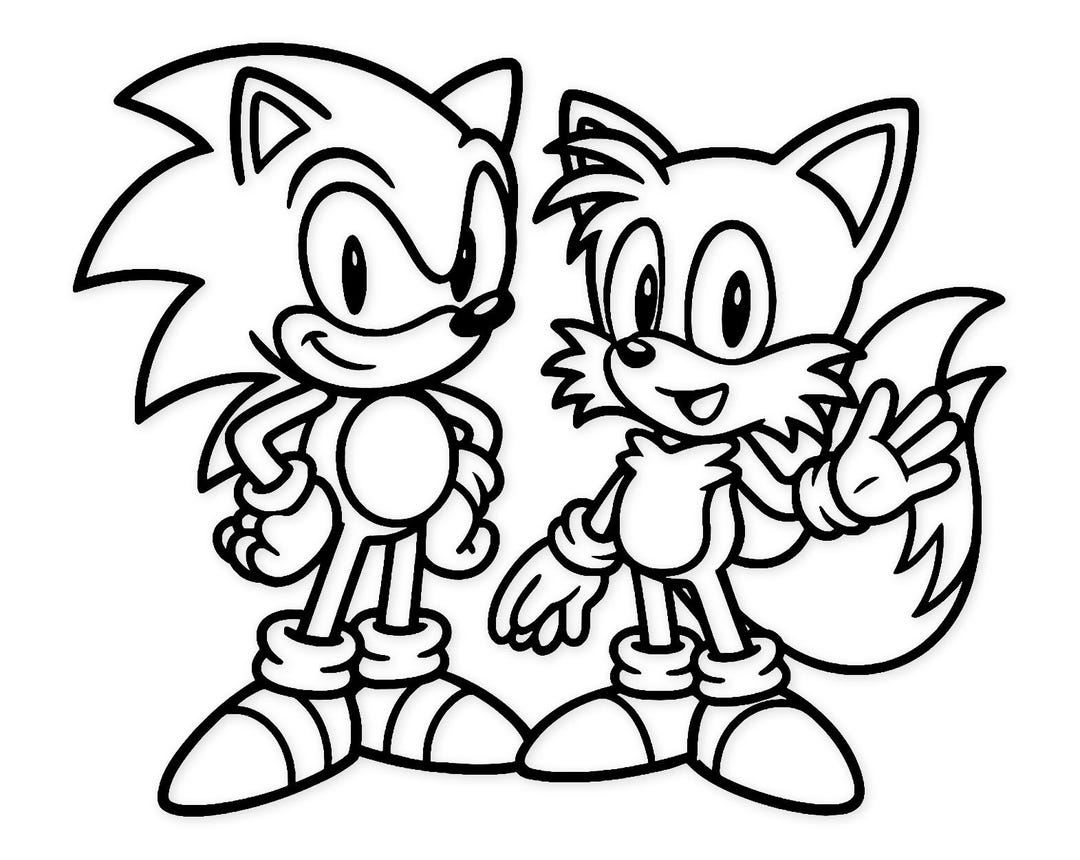 Sonic Tails Svg Png: Bold Outline Cut File for Cricut - Etsy