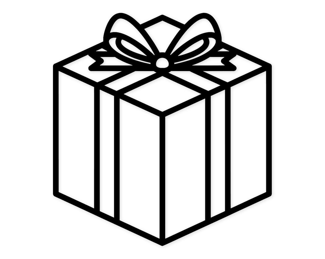 Gift Box Svg Png: Minimalist Vector Design for Cutting - Etsy