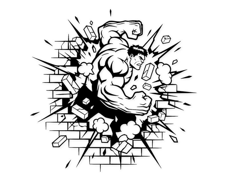 Hulk Smashing Moment Svg Png: Cut Ready Digital Design for Cricut ...