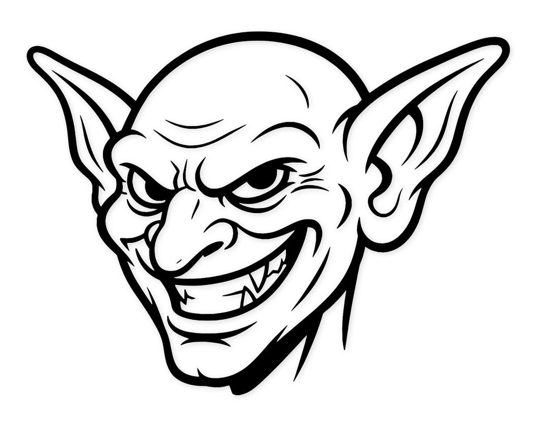 Goblin Head Svg Png: Whimsical Cut File for Crafts - Etsy Canada