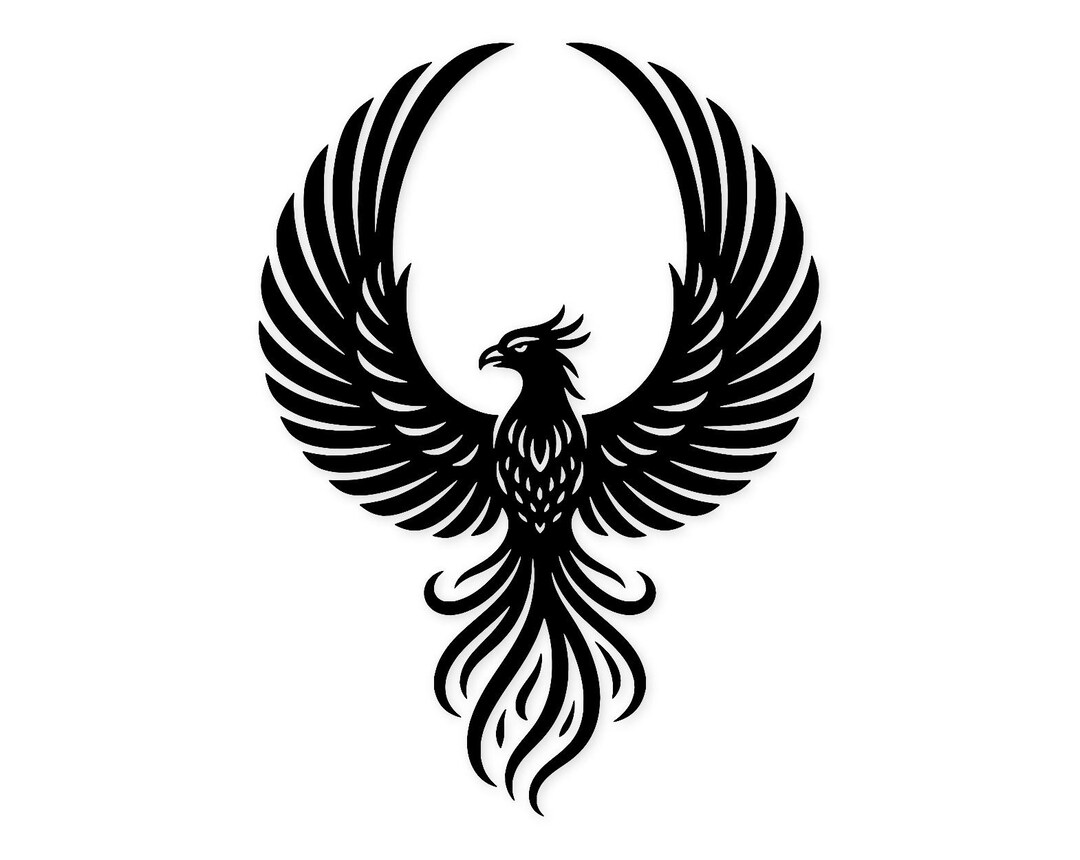 Phoenix Fire Svg Png: Bold Line Art for Crafting Projects - Etsy
