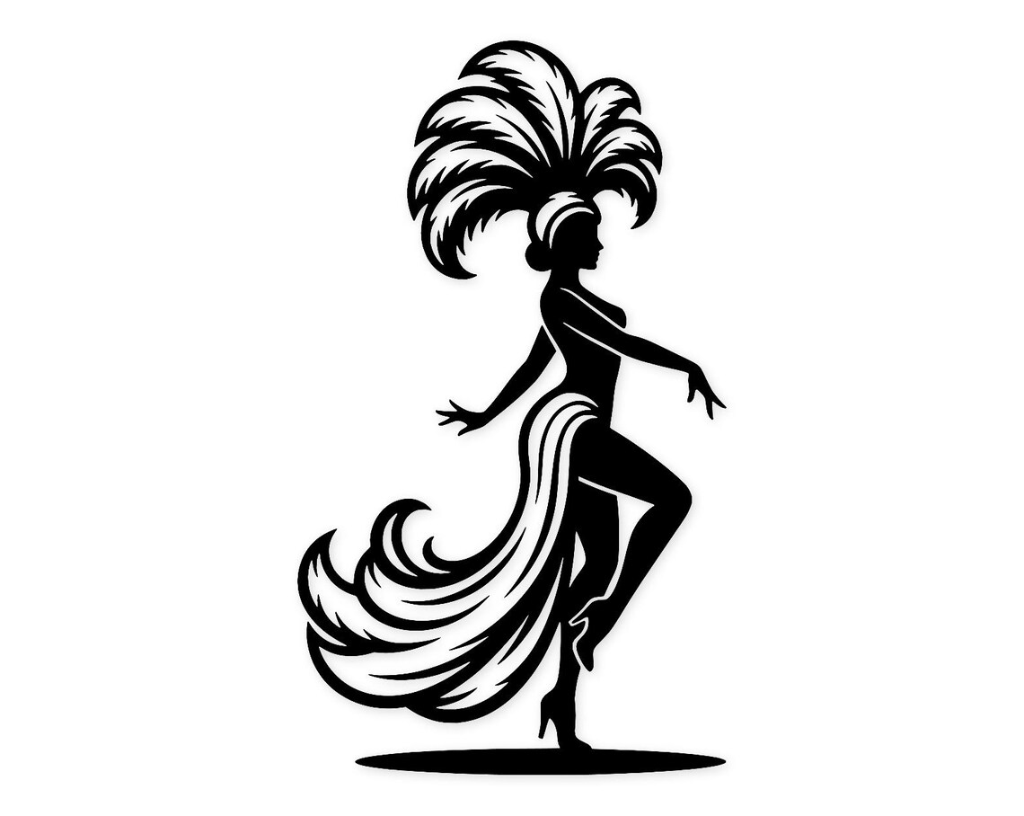 Showgirl Svg Png: Bold High Contrast Cuts for Wall Art - Etsy