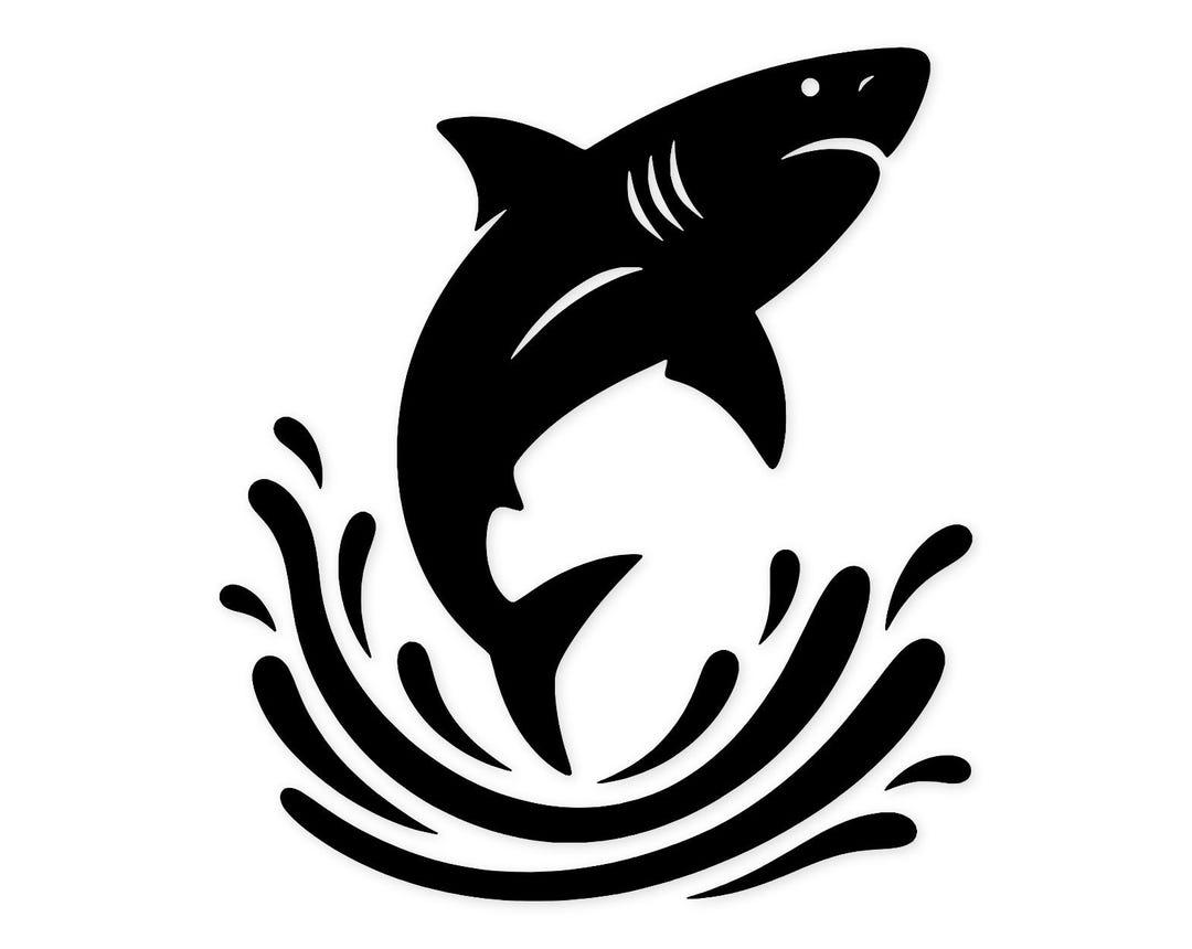 Silueta de tiburón SVG PNG: Diseño llamativo para camisetas - Etsy México