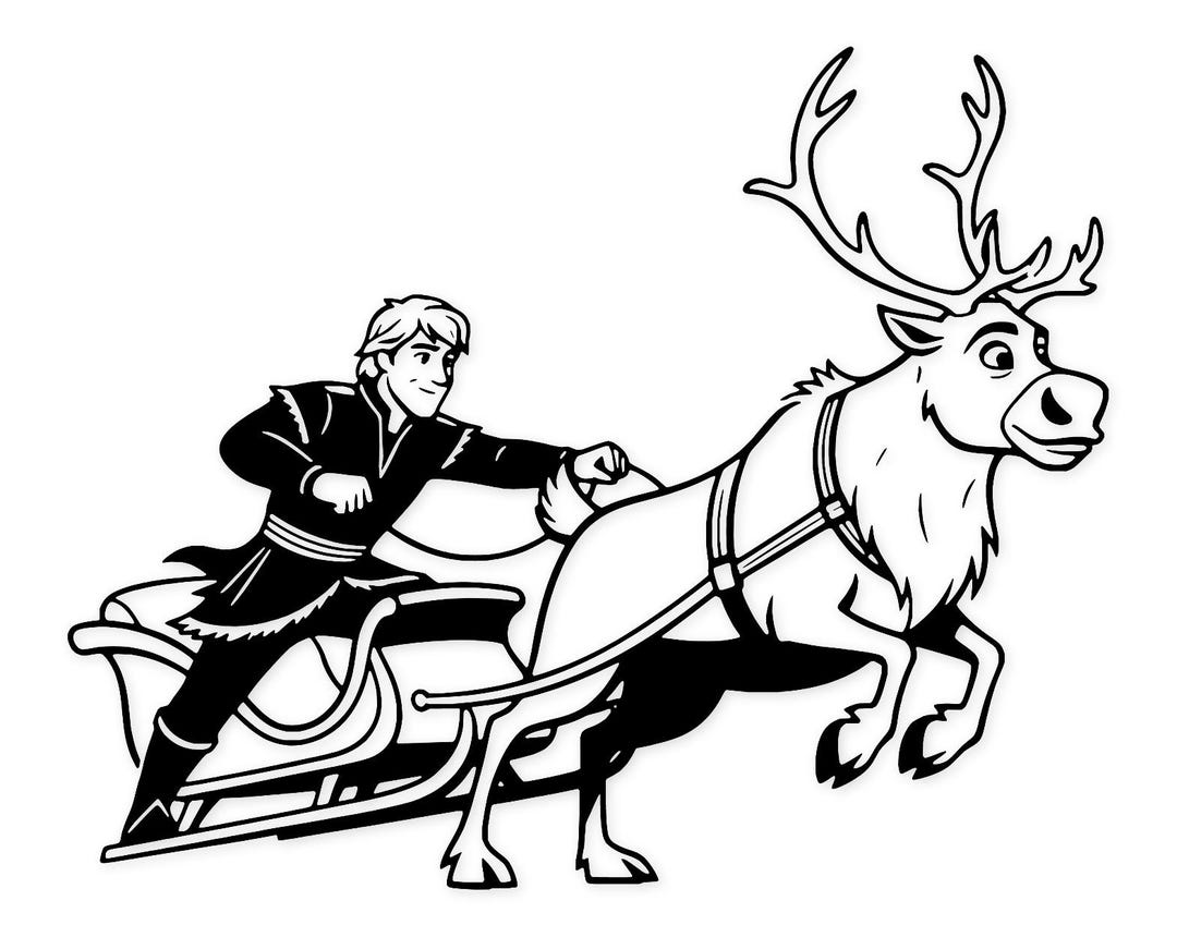 Kristoff and Sven Svg Png: Cut Ready Digital Design for Cricut ...