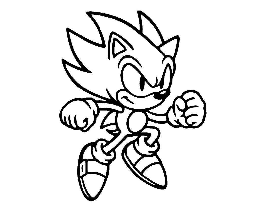 Super Sonic Svg Png: Cut Ready Digital Design for Cricut Silhouette - Etsy