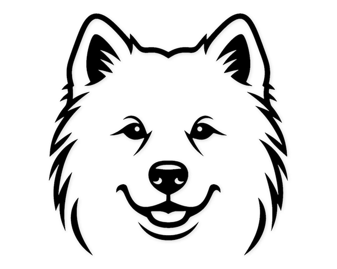 Samoyed, Smiling Face Svg Png: Cut Ready Digital Design for Cricut ...