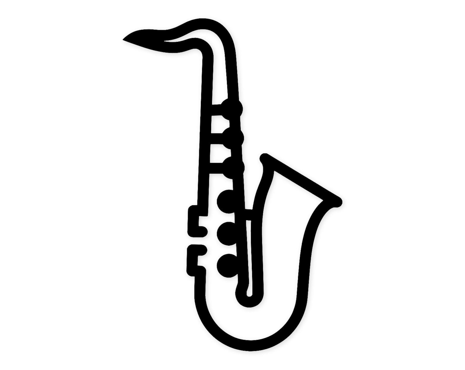 Saxophone Svg Png: Minimalist Line Art for Crafting - Etsy