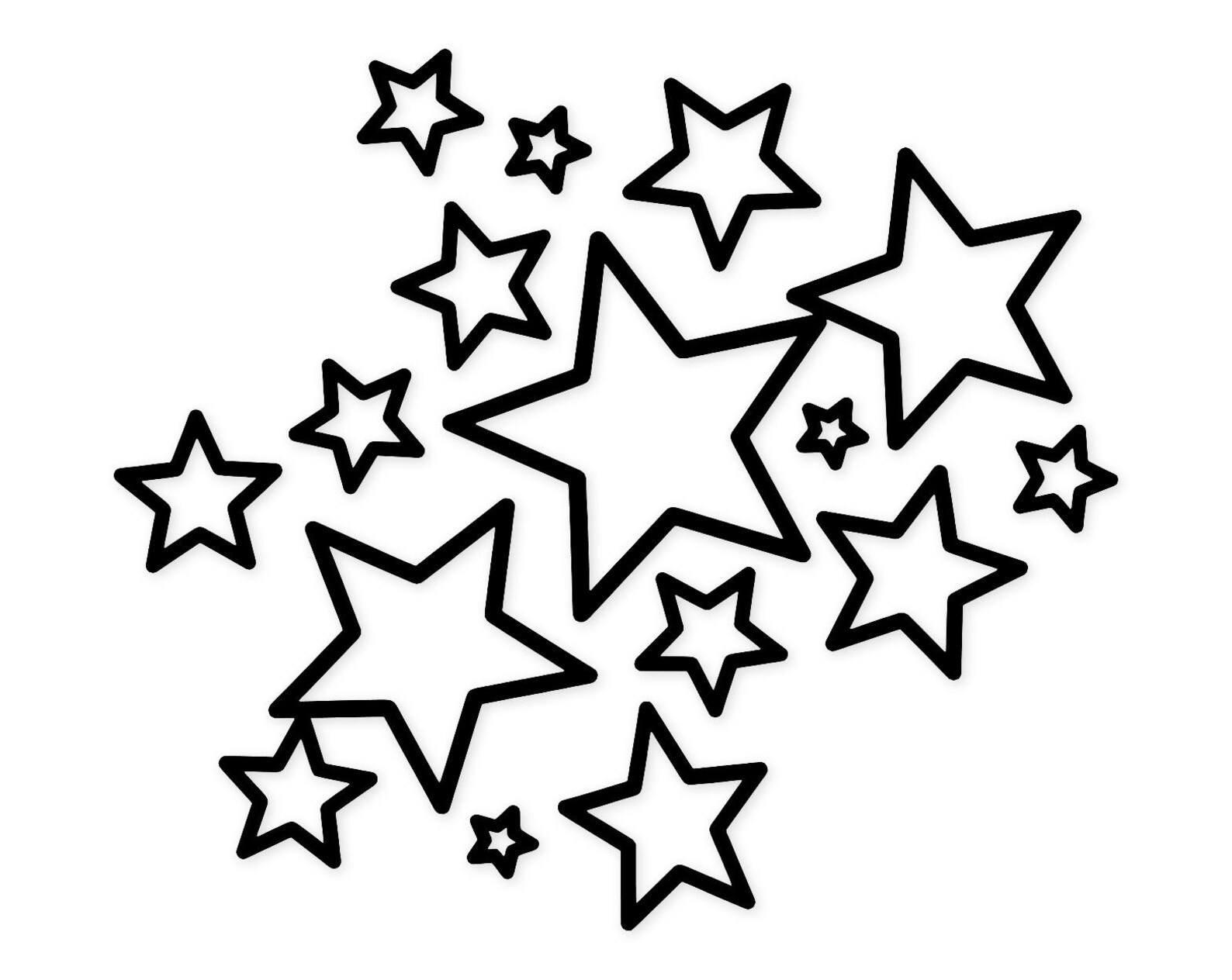 Star Cluster Abstract Svg Png: Cut Ready Digital Design for Cricut ...