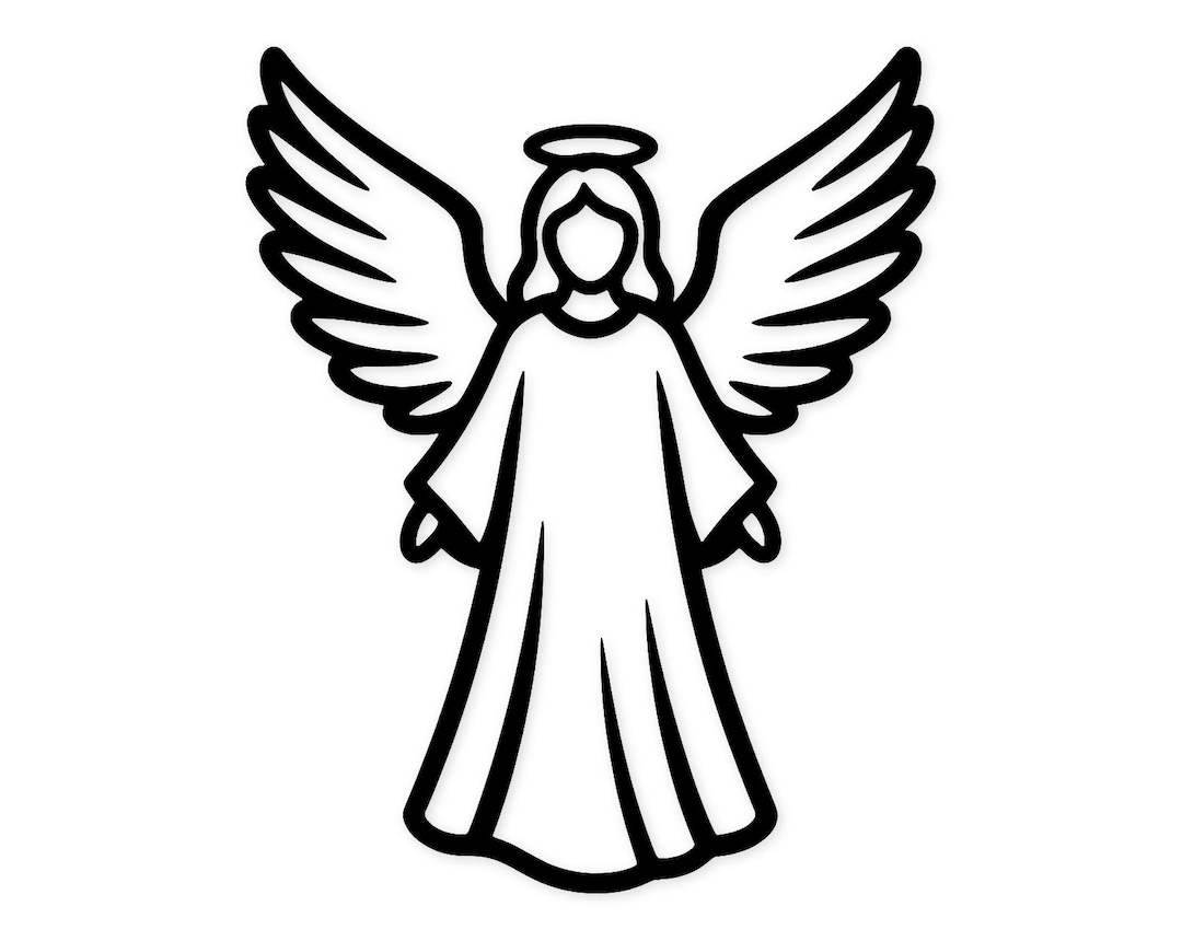 Angel Icon Svg Png: Bold Clean Lines for Decals - Etsy