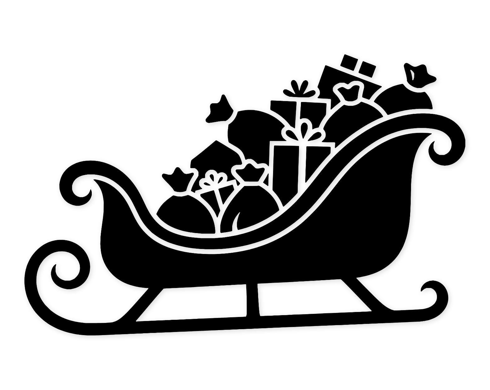 Santa's Sleigh Svg Png: Bold Cut File for Holiday Crafting - Etsy