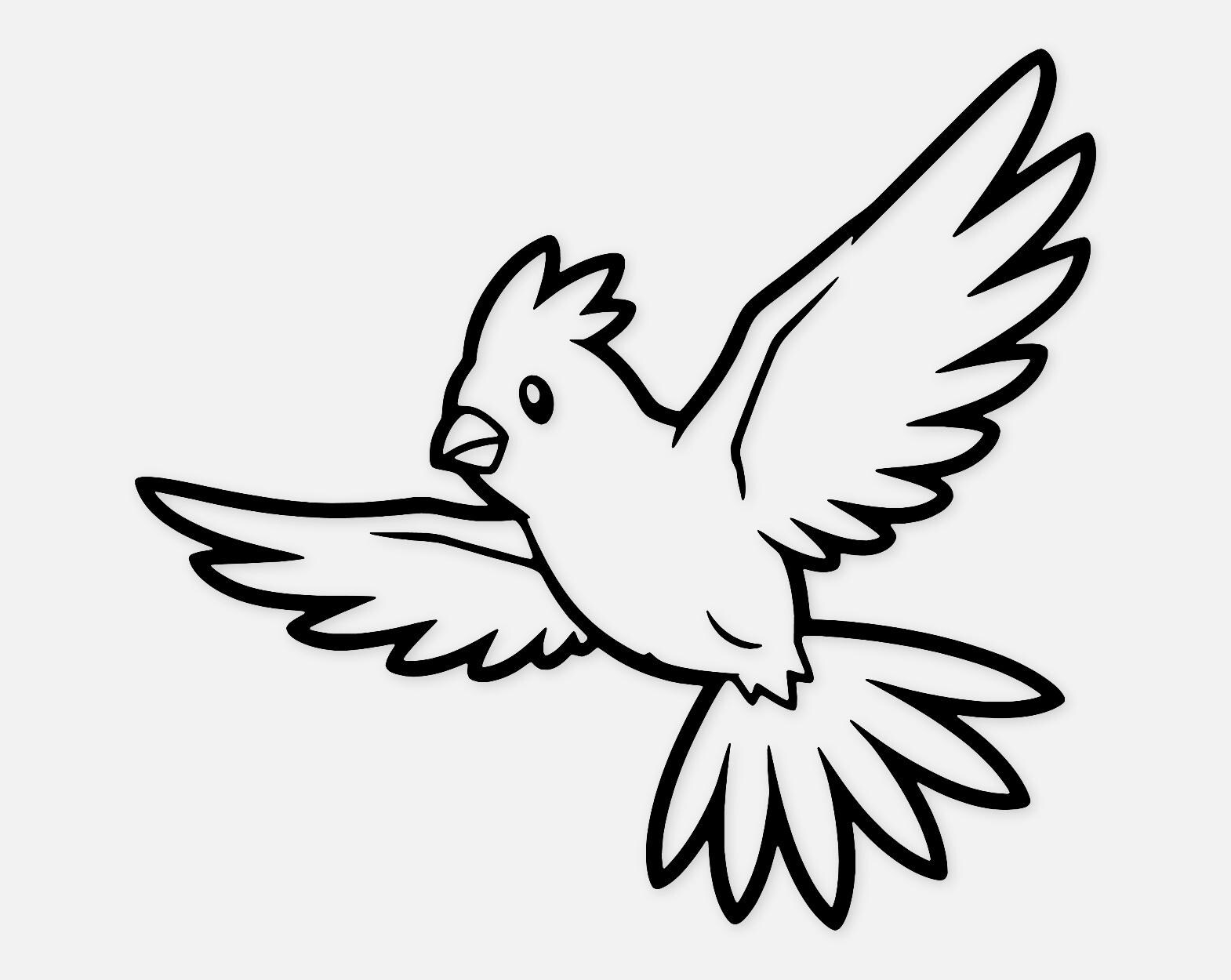 Pidgey Simple Flying Svg Png: Cut Ready Digital Design for Cricut ...