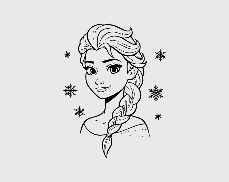 Elsa Svg: Frozen Elsa Digital Design Svg Png - Cute Winter Character ...