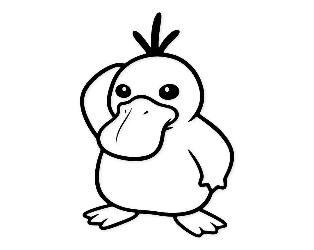 Psyduck Confusion Svg Png: Minimalist Design for Crafts - Etsy