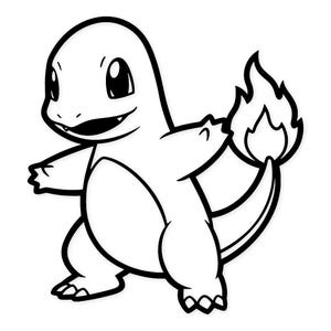 Charmander Flame Svg Png: Bold Outline Cut File for Crafts - Etsy