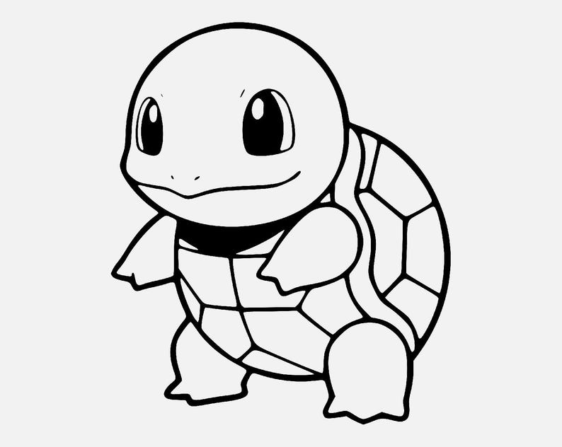 Squirtle Svg Png: Cut Ready Digital Design for Cricut Silhouette - Etsy